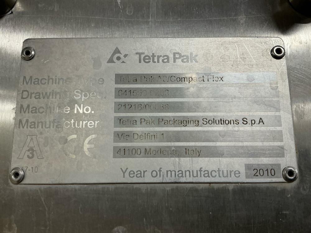 2010 Tetra Pak A3/Compact Flex aseptic filling machine | Dome Auctions